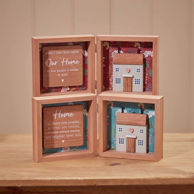 Floral Home House Double Shadow Box - Home – John A Shannon Shop