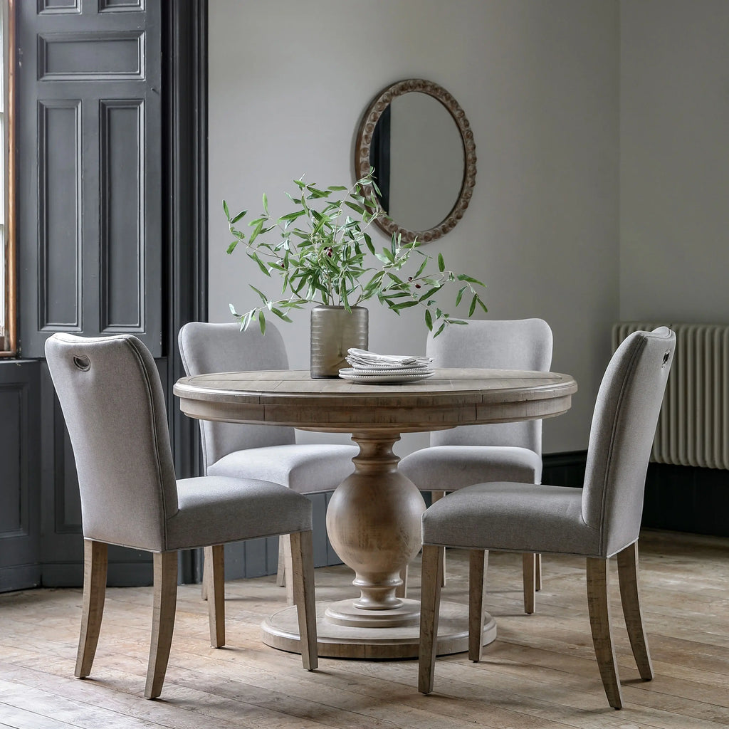 Vancouver 1.2-1.6m Round Extending Dining Table Set – John A Shannon Shop