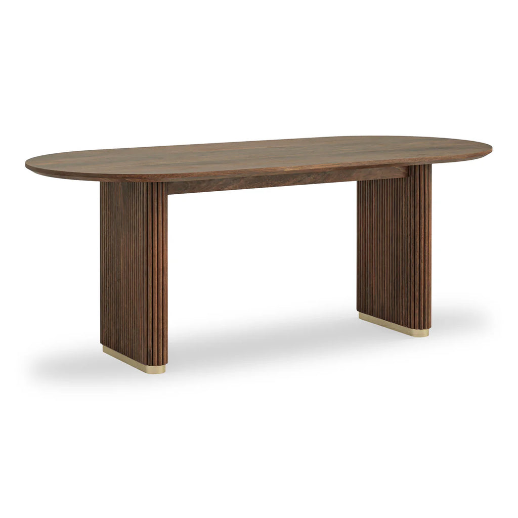 Milo Fluted Dining Table Walnut – John A Shannon Shop